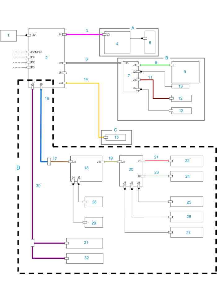 Schéma électrique (avec table de lecture)